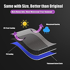 Heavy Duty Grill Cover Fit Dyna-Glo DGN486DNC-D DGN486SNC-D, DGN576DNC-D DGN576SNC-D Premium Large Charcoal Grill Cover, Black