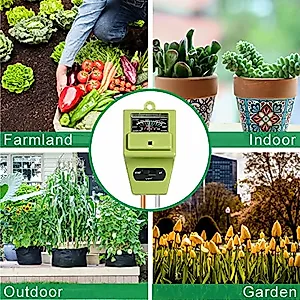 XLUX Soil Tester Meter, 3-in-1 Test Kit for Moisture, Light & pH, for Home and Garden, Lawn, Farm, Plants, Herbs & Gardening Tools, Indoor/Outdoors Plant Care Soil Tester