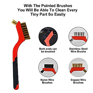 NARUNDREN Car Detailing Brush Set, 20 Pcs Car Detailing Kit,Car Detailing Drill Brush Kit, for Cleaning Wheels,Dashboard,Interior,Exterior,Leather,Air Vents,Emblems