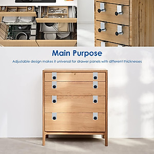 2 Pcs Drawer Front Installation Clamps,Drawer Fixing Clips,Adjustable Stable Furniture Woodworking Jig cabinet installation tools Front Drawer Woodworking Clamps Drawer Jig for Tables Desk Mount