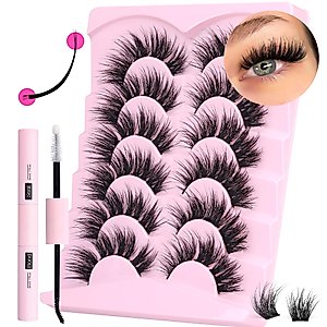DIY Eyelash Extension Kit Cluster Lashes Kit Fluffy Wispy Volume Cat Eye Look Lash Clusters Flat Lashes Strong Hold Lash Glue C Curl Individual Lashes by ALICE