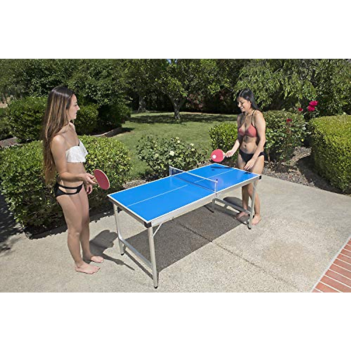 Poolmaster 72724 Outdoor Jr. Table Tennis Game, Blue