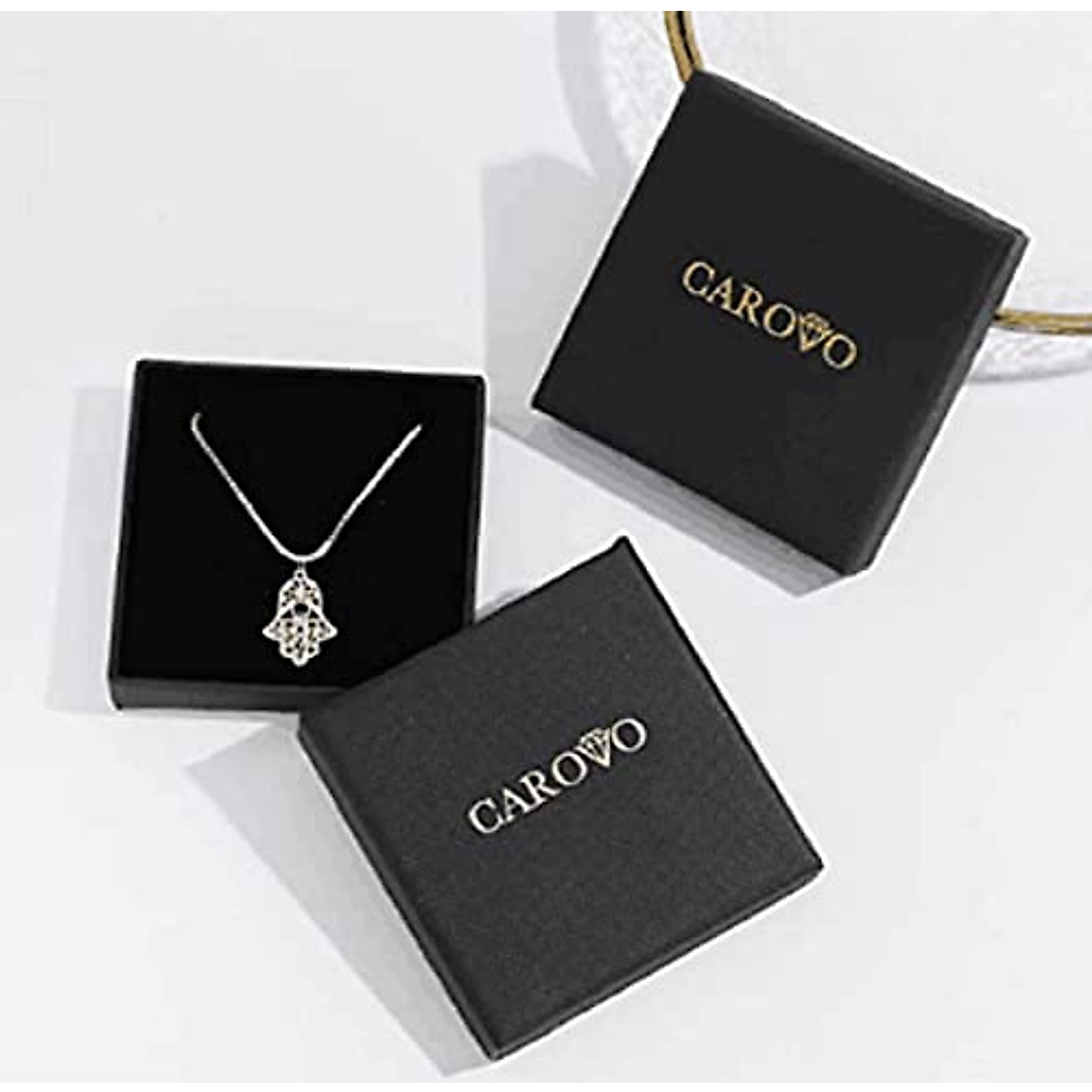 CAROVO Gold Bracelets for Women, 14k Gold Plated Bracelet for Women Bracelets Sets Dainty Shininy Square Dot Herringbone Paperclip Satellite Box Link Chain Anklet Bracelet Jewelry for Gifts.