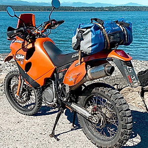 AquaQuest White Water Duffel - 100% Waterproof, Heavy Duty, Versatile, Comfortable - Durable Protective Dry Bag for Travel, Sport, Motorcycle, Boat, Fishing - 50 L, Blue