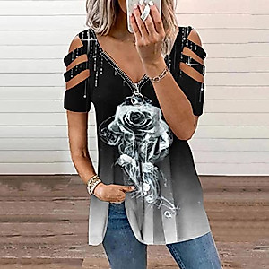 Clothes Women Womens Tunic Flowy White Shirt lace Blouse top Juniors Tops red Shacket Women Bell Sleeve Maternity top Womens Olive Green Shirt