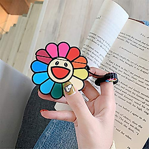 Besoar Sun Flower for Airpod 1/2 Case, Cartoon Cute Fashion Cool Silicone Design Hypebeast Cover for Airpods, Unique Stylish Kawaii Funny Fun Trendy Shell Girls Women Girly Boys Cases Air Pods 2&1