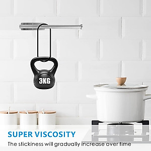 Paper Towel Holder - Eolax Under Cabinet Paper Towel Bar for Kitchen, Wall Mount Self Adhesive or Drilling Paper Towel Rack, 304 Stainless Steel (Brushed Nickel)