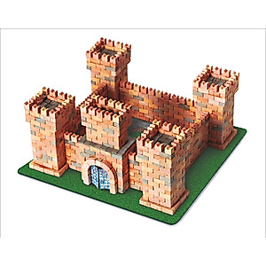 Wise Elk Toy Dragon's Castle Construction Set, Real Plaster Bricks, Gypsum Reusable Building Kit, 1080 Piece