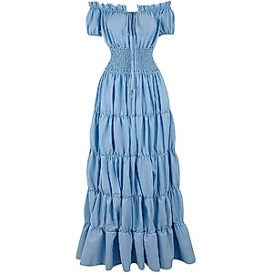 Dresses for Women 2023 Renaissance Dress Strapless Dress Halloween Dress Wear to Work Dresses Mixi Boho Party Dresses White Strapless Dress Blues 3X-Large