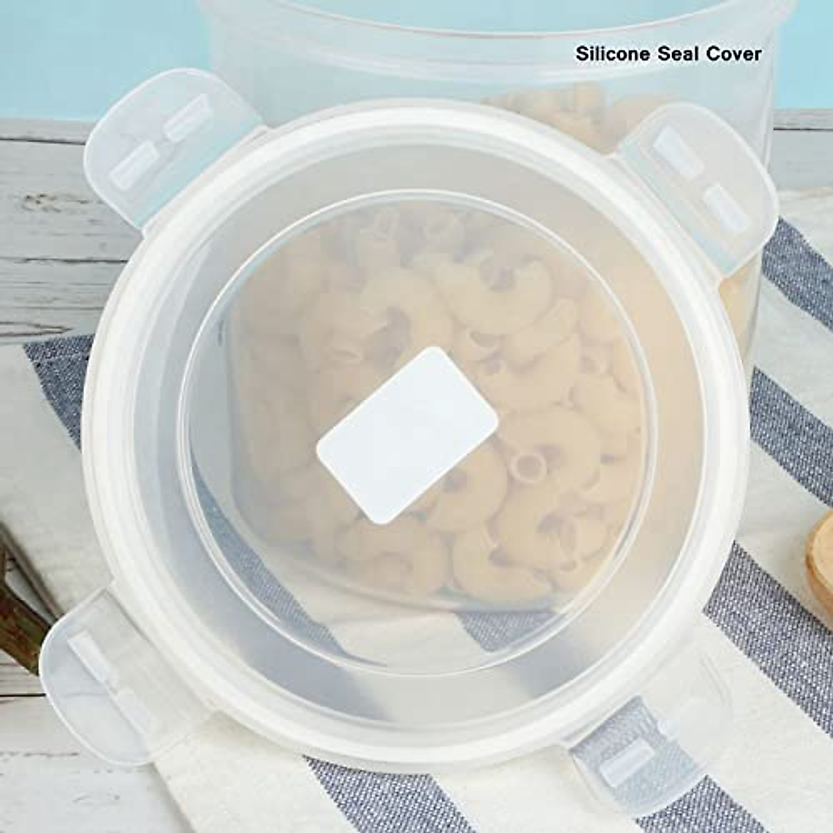 TIAN CHEN Reusable Soup Container with Lid Refrigerator, 2pcs Airtight Round Pickle Jar, Tall Bread Proofing Box, Commercial Storage Bulk Food Organization, Leak Proof, BPA Free (1pcs 50oz,1pcs 109oz)