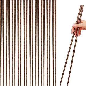16.5 Inch Long Cooking Chopstick Wooden Chopstick Long Hot Pot Chopstick 10 pairs Wooden Frying Chopstick, for Hot Pot, Frying, Noodle, Cooking Favor