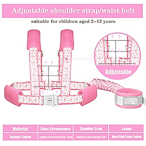 Toddler Leash -Anti Lost Wrist Link for Toddlers -Toddler Harness with Lock for Kids,Baby Leash,Leash for Toddlers,Wrist Leashes,Child Leashes for Toddlers,Upgrade with Reflective Tape Liner for Kids