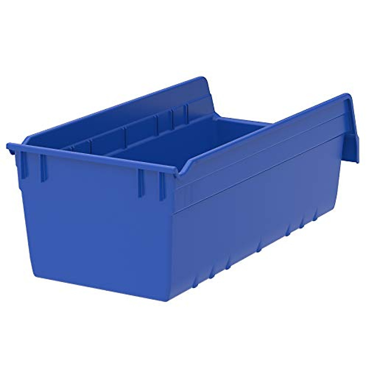 Akro-Mils 30088 Plastic Nesting ShelfMax Storage Bin Box, (18-Inch x 8-Inch x 6-Inch), Blue, (8-Pack)