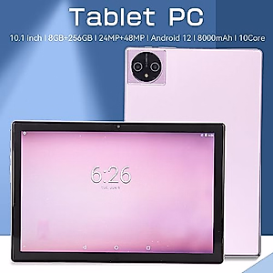 HEEPDD FHD Tablet Support Fast Charging 8 Core CPU 4G Network 8GB RAM 256GB ROM 10.1 Inch Tablet 100-240V Dual Camera for Reading (US Plug)