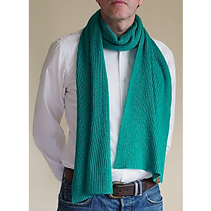 Borges & Scott Pure Cashmere Scarf - 100% Cashmere - Made in Nepal - Teal