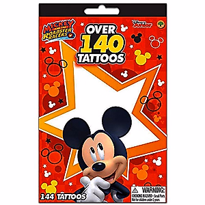 Disney Junior Mickey Mouse & The Roadster Racers Over 140 Temporary Tattoos Booklets - Easy To Apply & Remove, Smudge Proof, Cute Assorted Designs - Party Favors & Handouts (1-pack)