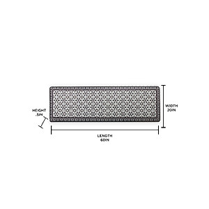 FloorPops FPA3731 Lannister Anti-Fatigue Comfort Long Mat, Black