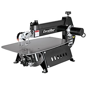 EXCALIBUR 21" Scroll Saw - 1.3A Variable Speed Woodworking Saw with Tilting head & Foot Switch Controller - EX-21