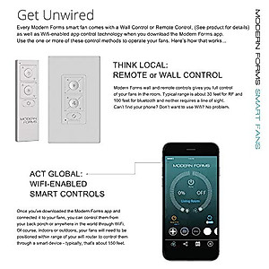 Cervantes Smart Indoor and Outdoor 4-Blade Ceiling Fan 56in Graphite Weathered Gray with 3500K LED Light Kit and Remote Control works with Alexa, Google Assistant, Samsung Things, and iOS or Android App