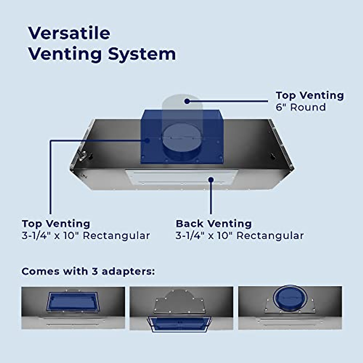 Hauslane | Chef Series 30" PS18 Under Cabinet Range Hood, Stainless Steel | Pro Performance | Contemporary Design, Touch Screen, Dishwasher Safe Baffle Filters, LED Lamps, 3-Way Venting