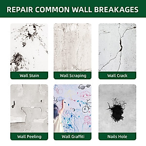 15 Pack Drywall Repair Kit, 500g Safe Wall Mending Agent with Scraper, Wall Patch Repair Kit Easy to Fill Holes for Aluminum Metal Plaster Sheetrock Ceiling