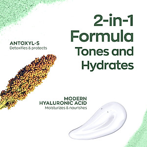 Elizabeth Mott Hyaluronic Acid Toner for Face & Moisturizing Glow Essence with Antoxyl-S, K-Beauty Hydrating Skincare for Dry or Sensitive Skin, Cruelty-Free, Vegan 2-in-1 Toner Serum 5.07 fl oz