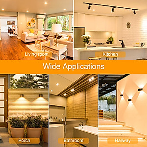 winshine GU10 LED Bulb, 50W Halogen Equivalent Light Bulbs, 3000K Warm White 2 Prong Base GU10 Bulb, LED Halogen Replacement Bulbs for Recessed Track Light 120V 550LM 120 Degree, Non-Dimmable 6 Pack