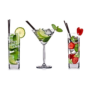 [1000-Pack] Plastic Straws - 7.75 Inches Long, Drinking Straws, Standard Size, Bulk Pack, Black (2 Boxes of 500 Straws)