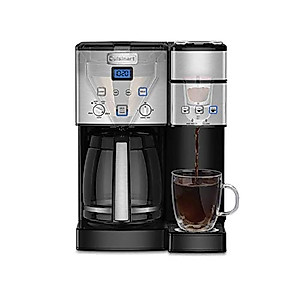 Cuisinart SS-15 Maker Coffee Center 12-Cup Coffeemaker and Single-Serve Brewer, Silver (Renewed)