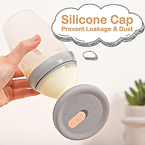 haakaa Gen.3 Manual Breast Pump 8oz/250ml (Grey) with Lid - Silicone Breast Pump for Breastfeeding Mom Collector Liquid Gold, 3rd Generation haakaa Pump with Large Capacity & Strong Suction