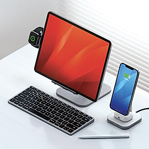 Satechi Slim X1 Bluetooth Backlit Keyboard – Illuminated Keys & Multi-Device Sync – for M2/ M1 MacBook Pro/Air, M2/ M1 iPad Pro/Air, M2 Mac Mini, iMac M1 - Space Gray