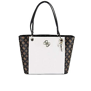 GUESS Noelle Elite Tote Brown Logo Multi, Bwl File