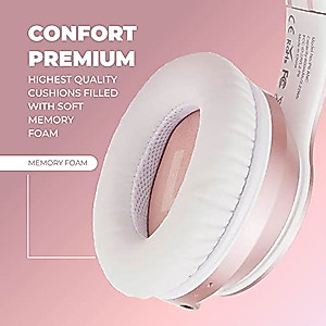 PowerLocus Active Noise Cancelling Headphones Over Ear, Wireless Headphones with Microphone, Hi-Fi Stereo, Soft Memory Foam Ear Cups, 35H Playtime and Fast Charging for Phones, Home Office, TV, Travel