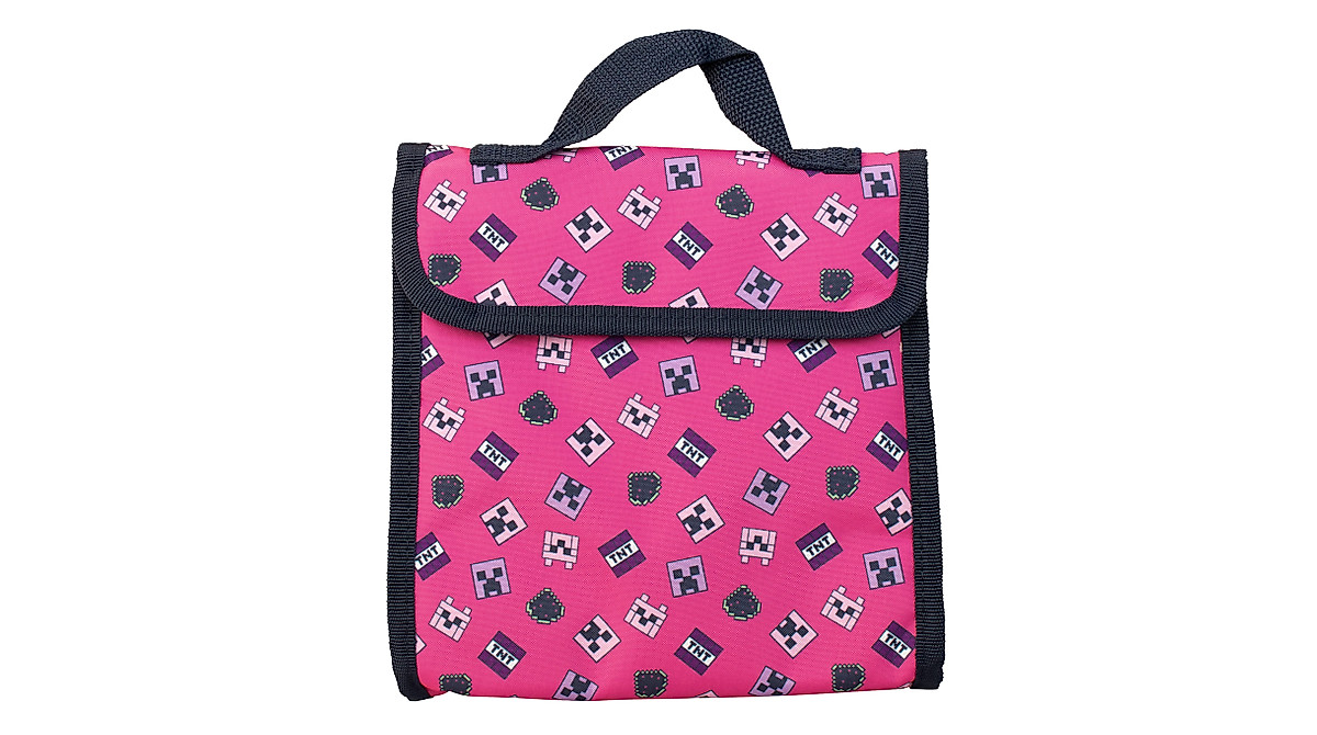 Minecraft Kids Pink Backpack Set - Complete 4-Piece School & Adventure Kit