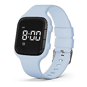 e-vibra Vibrating Alarm Watch, Potty Training Watch Water Resistant Medical Reminder Watch with Timer (Light Blue)