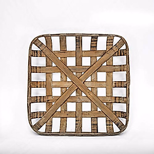 2 Piece Set of Tobacco Baskets, Farmhouse Decor, Small 17" Squares - Silvercloud Trading Co.