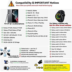 Wireless Charger for Samsung, 3 in 1 Wireless Charging Station for Samsung Galaxy S23 Ultra/S22/S21/S20/Note 20/Z Flip 4/Z Fold 4, Samsung Watch Charger for Galaxy Watch 5 Pro/4/3, Galaxy Buds 2/Pro/+