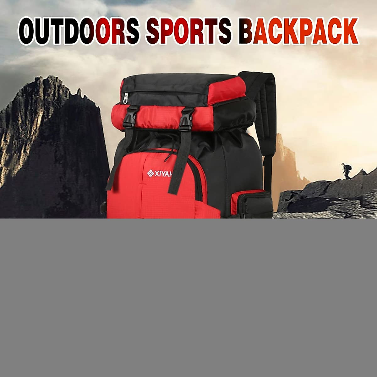 MengK Sports Backpack Waterproof Large Capacity 70L Climbing Hiking Camping Trekking Outdoors Bag Rucksack