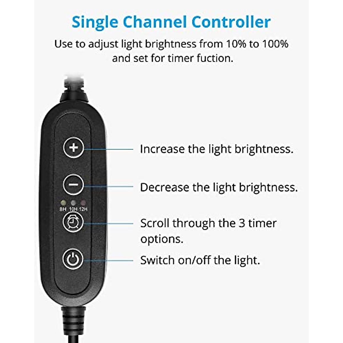 NICREW Aquarium Light Timer&Dimmer, Easy to Program Fish Tank Light Controller