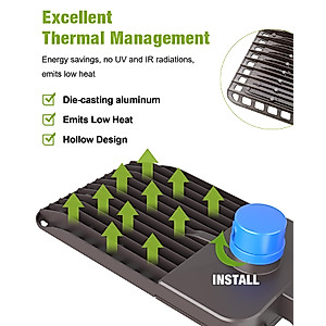 YXL LED Parking Lot Light, 200W LED Shoebox Light with Dusk to Dawn Photocell,28000LM 5000K Daylight Arm Mount, IP65 Waterproof, LED Area Light for Parking Lot Sports Stadium, 3 Pack