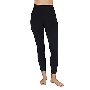 Yogalicious Women’s Lux High Waist Squat Proof Pant Elastic Free Ankle Yoga Legging - Black - Small