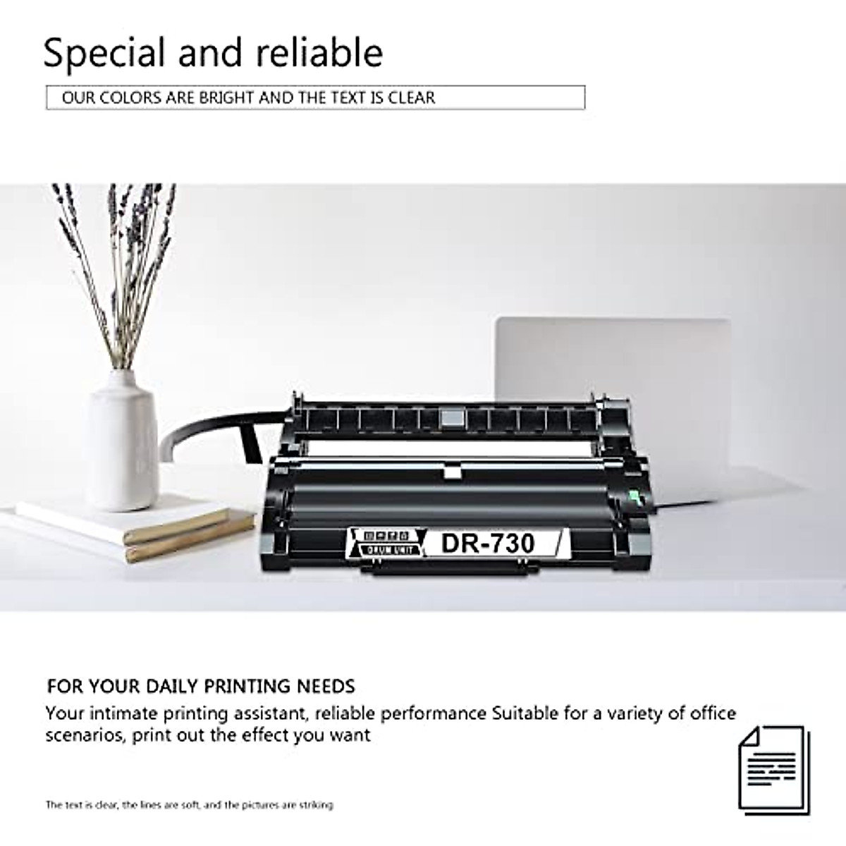 GULOYA Compatible DR-730 DR730 Black High Yield Drum Unit Replacement for Brother DR 730 DCP-L2550DW MFC-L2710DW L2750DW HL-L2350DW L2395DW Printer Drum Unit (Drum unit, NOT toner)