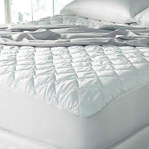 Tommy Bahama 400TC Triple Protection Waterproof Mattress Pad (White, King)