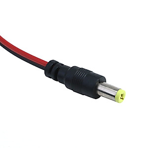 Antrader 50pcs Male DC Power Pigtail Cable Adapter Connectors for CCTV Surveillance Video LED Lighting