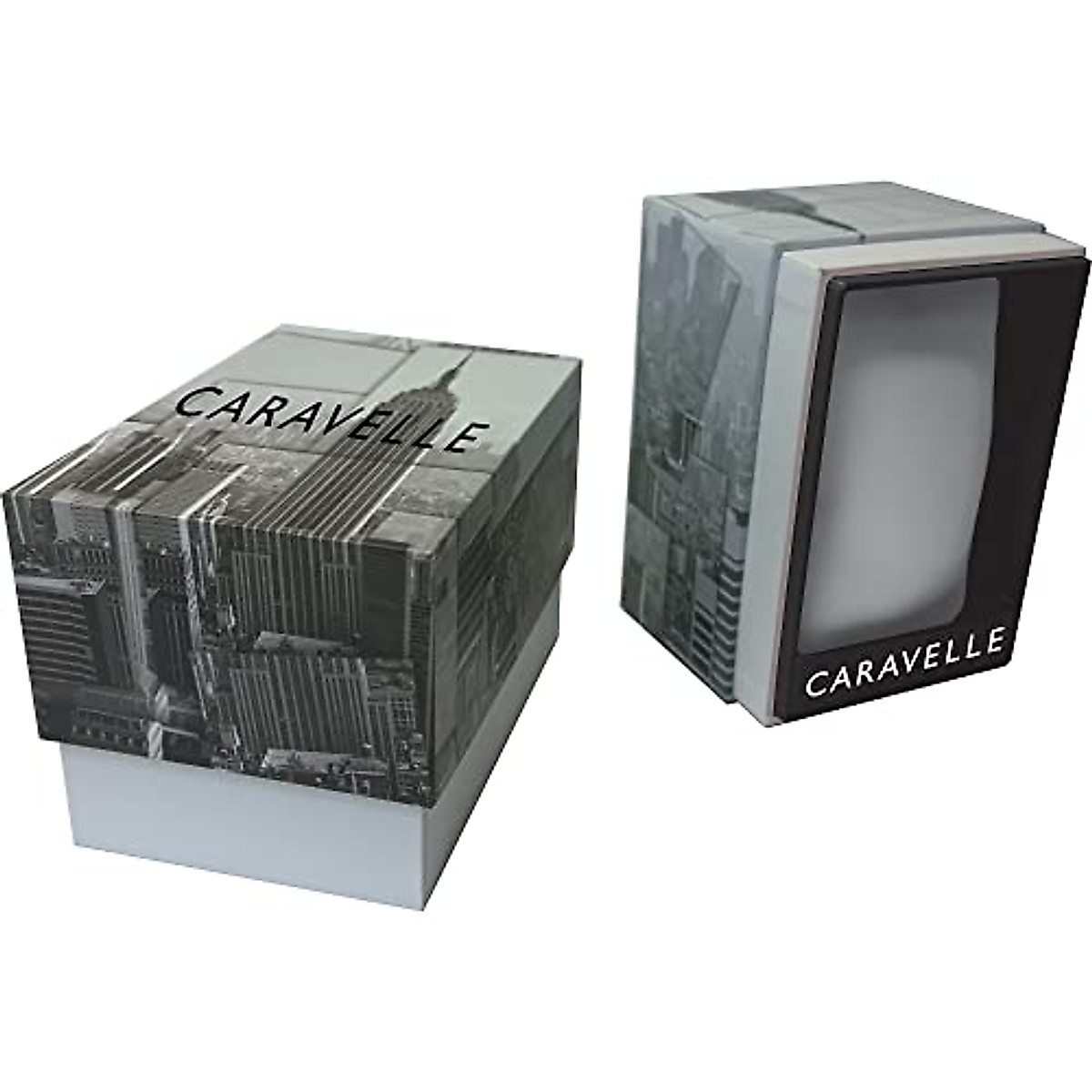 Caravelle by Bulova Ladies' Classic Crystal 3-Hand Quartz Watch, Roman Numeral Markers, Rectangle Case, Curved Mineral Crystal, Two Tone Gold