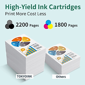 TOKYOINK Compatible 952XL 952 Ink Cartridges Black and Color Combo Pack Replacement for HP 952 XL 952XL Ink Cartridges Work with HP Officejet Pro 8710 7740 8210 8720 8715 8720 7720 Printers (4 Pack)
