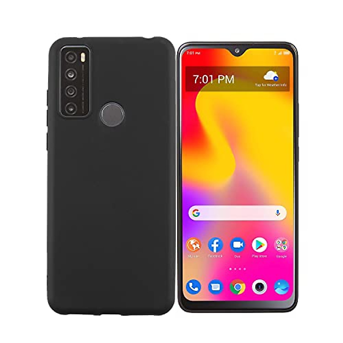 Tznzxm Case for TCL 30 XL, TCL 30 XL Phone Case, TCL 30 XL Case,T701DL Case, Flexible Soft TPU Scratch Resistant Non-Slip Shock Absorption Cover Rubber Slim Back Case for TCL 30 XL T701DL