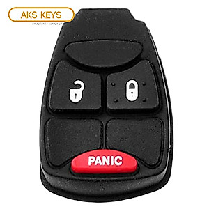 AKS Keys New Keyless Remote Key Fob Accessory Rubber Pad 3 Buttons Compatible with Chrysler