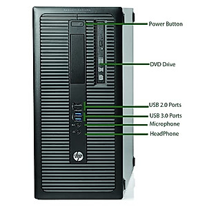 Hp EliteDesk 800 G1 Tower Computer Desktop PC, Intel Core i5 3.2GHz Processor, 16GB Ram, 512GB M.2 SSD, WiFi & Bluetooth, HDMI, Nvidia GeForce GT 1030 DDR4 4GB, Windows 10 Pro (Renewed)