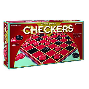 Family Classics Checkers -- With Folding Board and Interlocking Checkers by Pressman